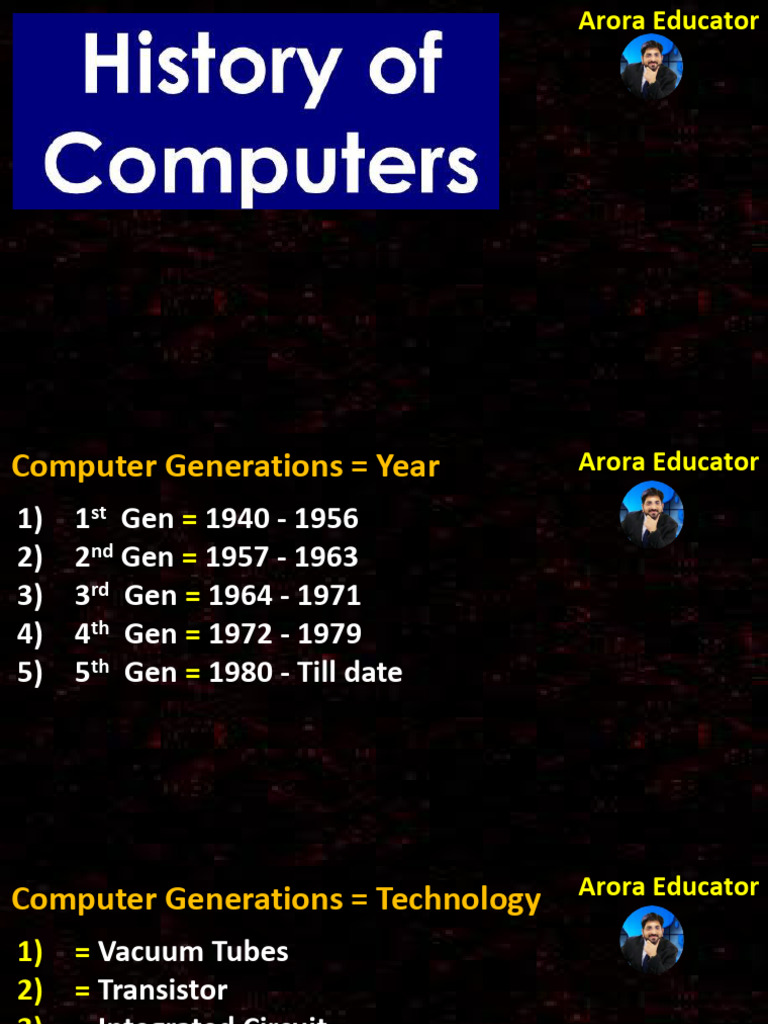 Computer Generations Overview | PDF | Electronics | Classes Of Computers