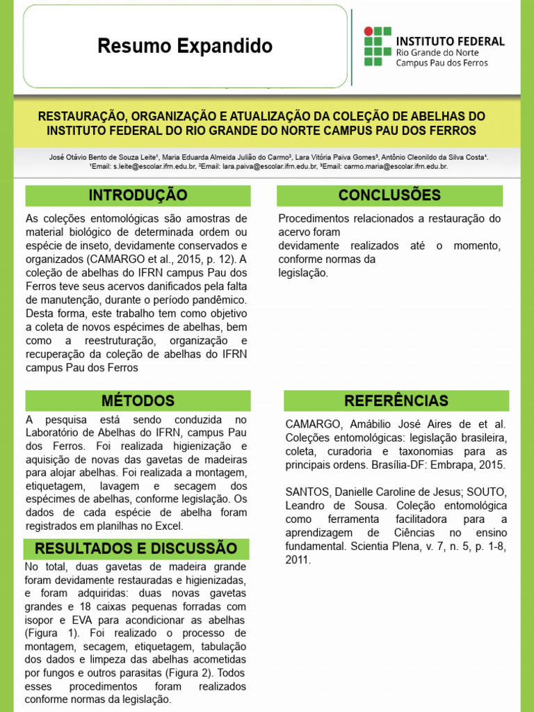 Modelo - RESUMO EXPANDIDO | PDF