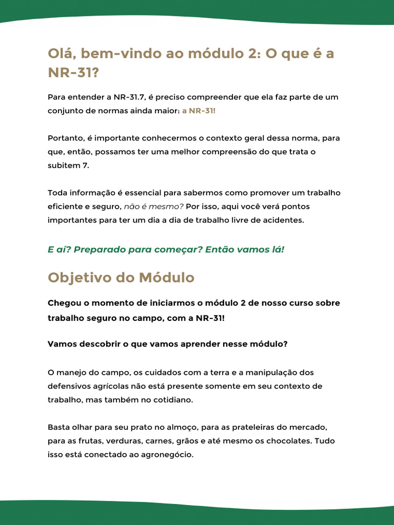 NR-31: Segurança no Trabalho Rural | PDF | Fatores humanos e Ergonomia ...
