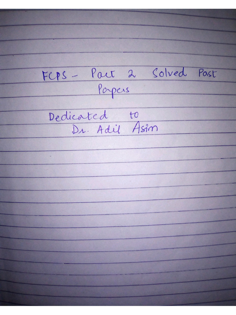 FCPS 2 Past Papers | PDF