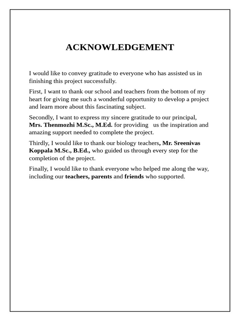 Acknowledgement | PDF