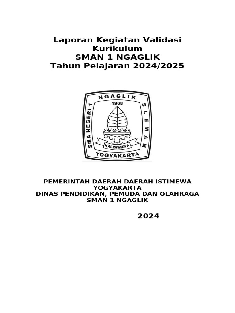 LAPORAN Validasi Kurikulum BLM Print | PDF