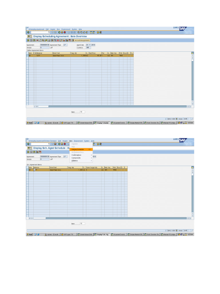 Scheduling Agreement | PDF