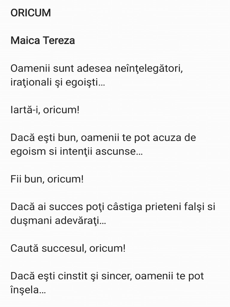 Oricum - Maria Tereza | PDF