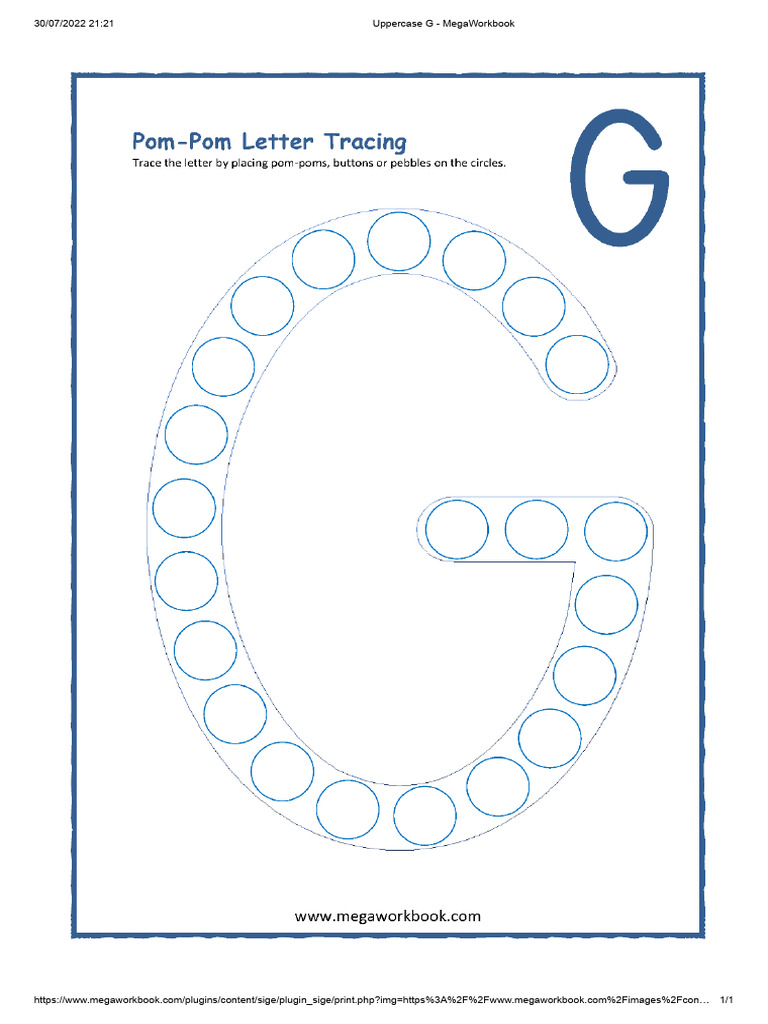 Uppercase G - MegaWorkbook Guide | PDF