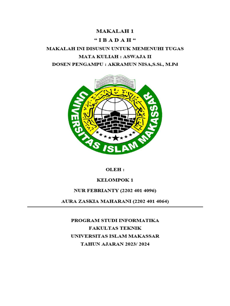 Klp1-Makalah1 - Ibadah | PDF