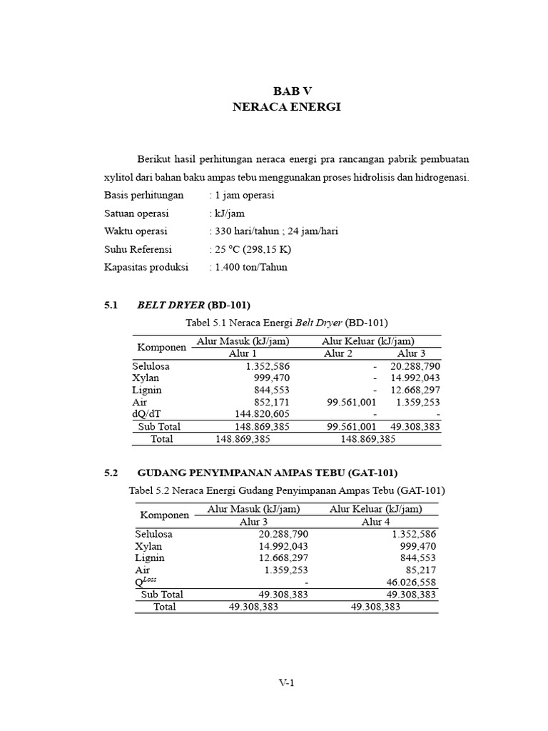 Bab V Neraca Energi | PDF