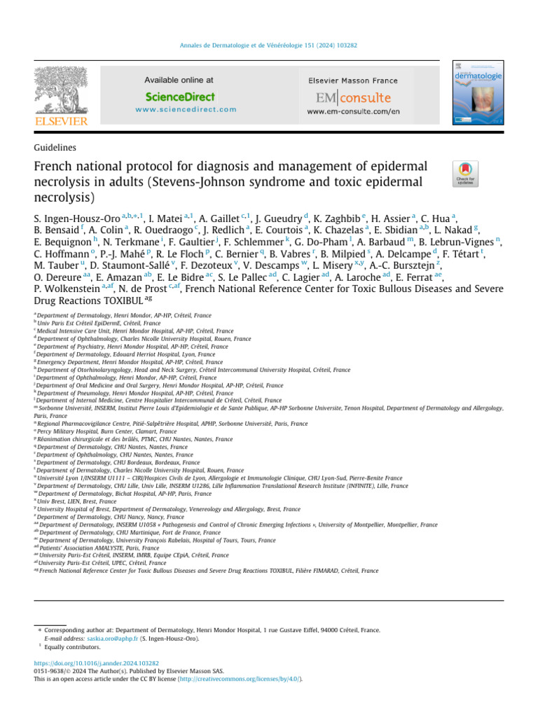 Stevens-Johnson Syndrome and Toxic Epidermal Necrolysis | PDF | Medical ...