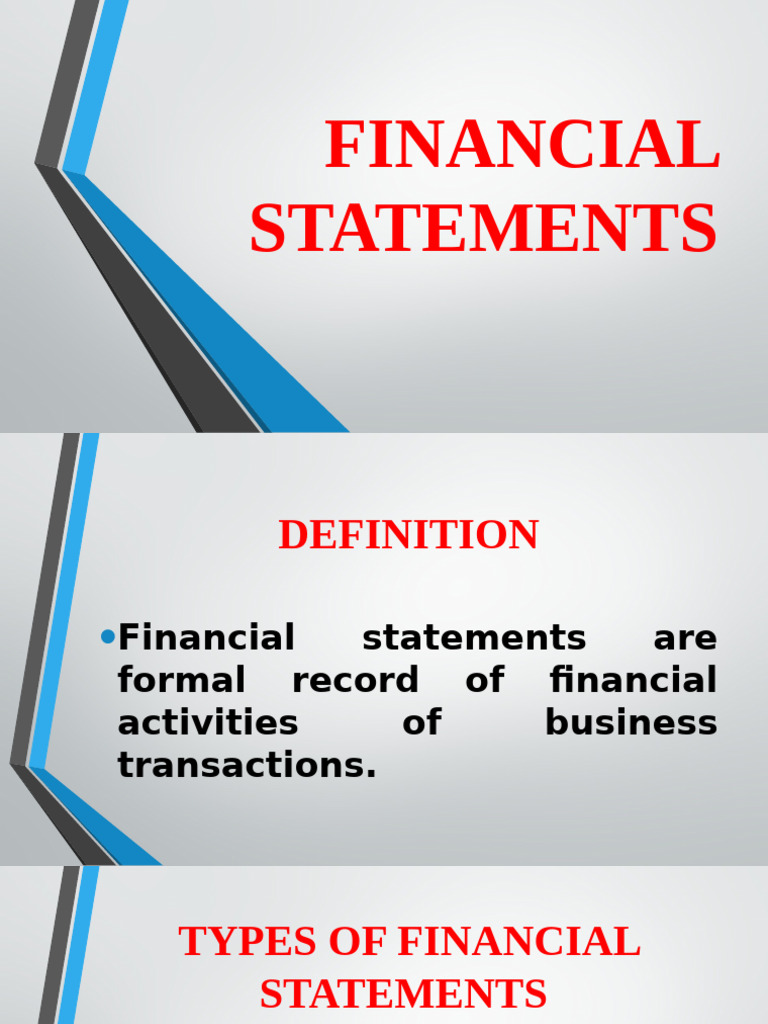 On Financial Statements | PDF