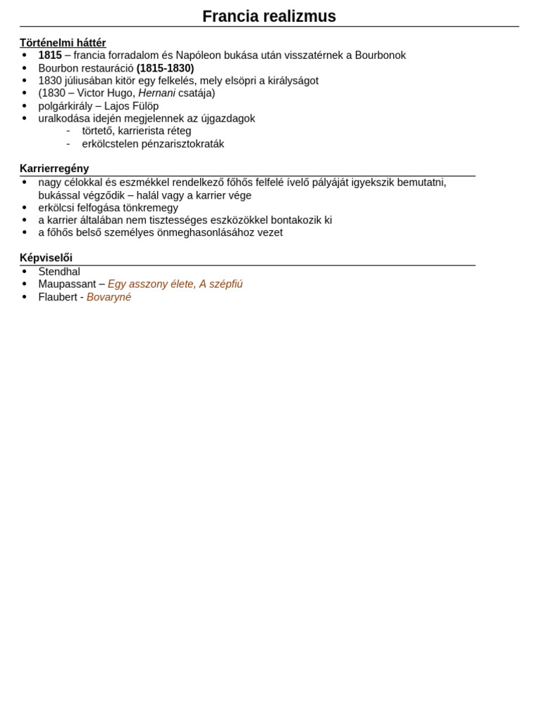 Francia Realizmus | PDF