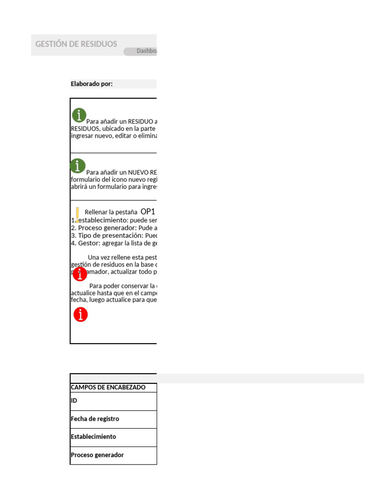 Gestión de Residuos en Dashboard Excel | PDF | Residuos | Bases de datos