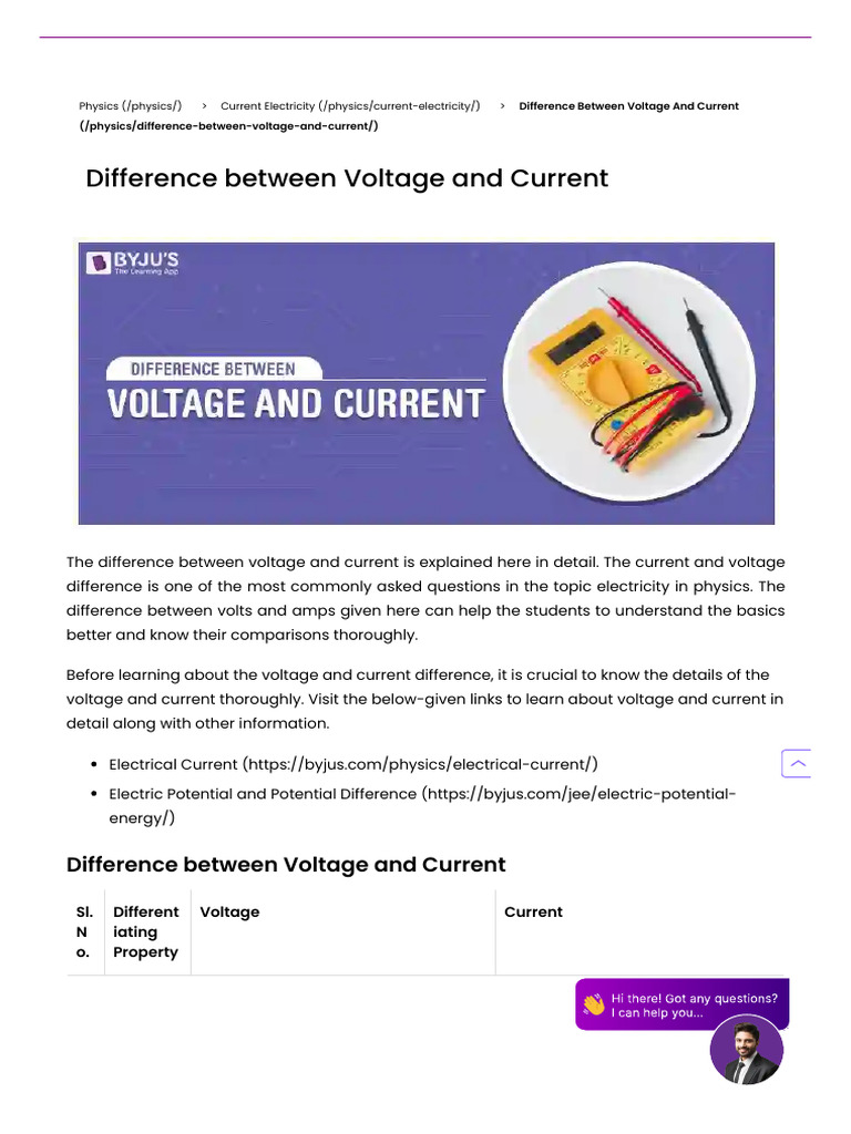 Voltage vs Current | PDF | Voltage | Electric Current