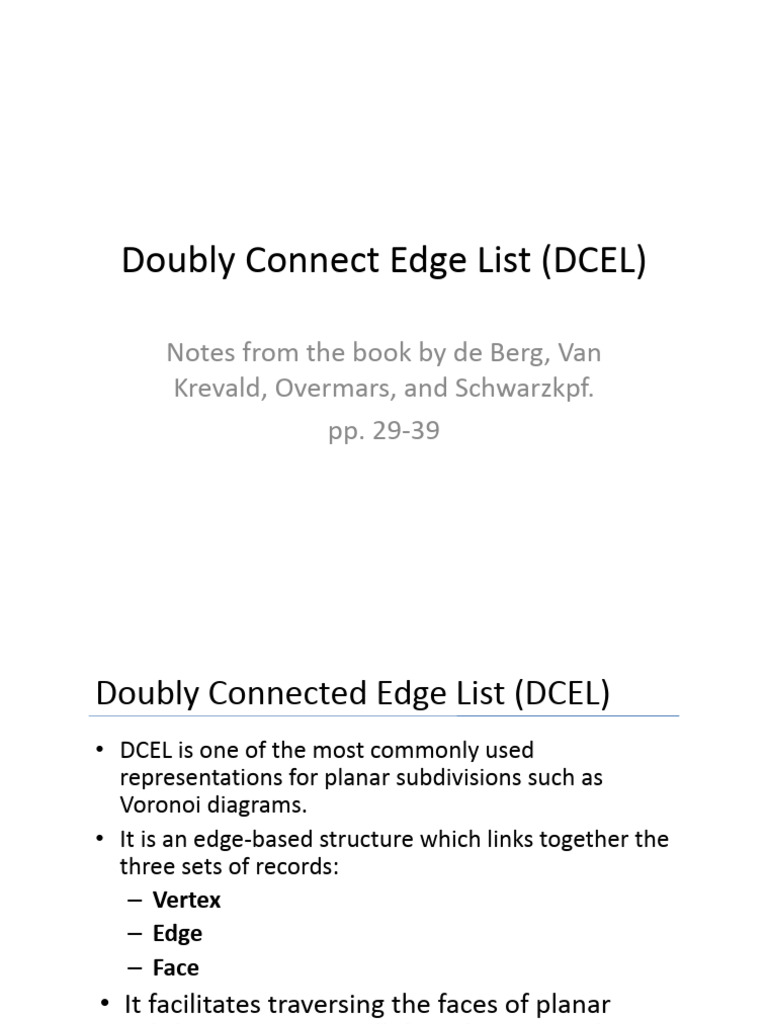 Dobule Connected Edge List | PDF | Theoretical Computer Science | Combinatorics