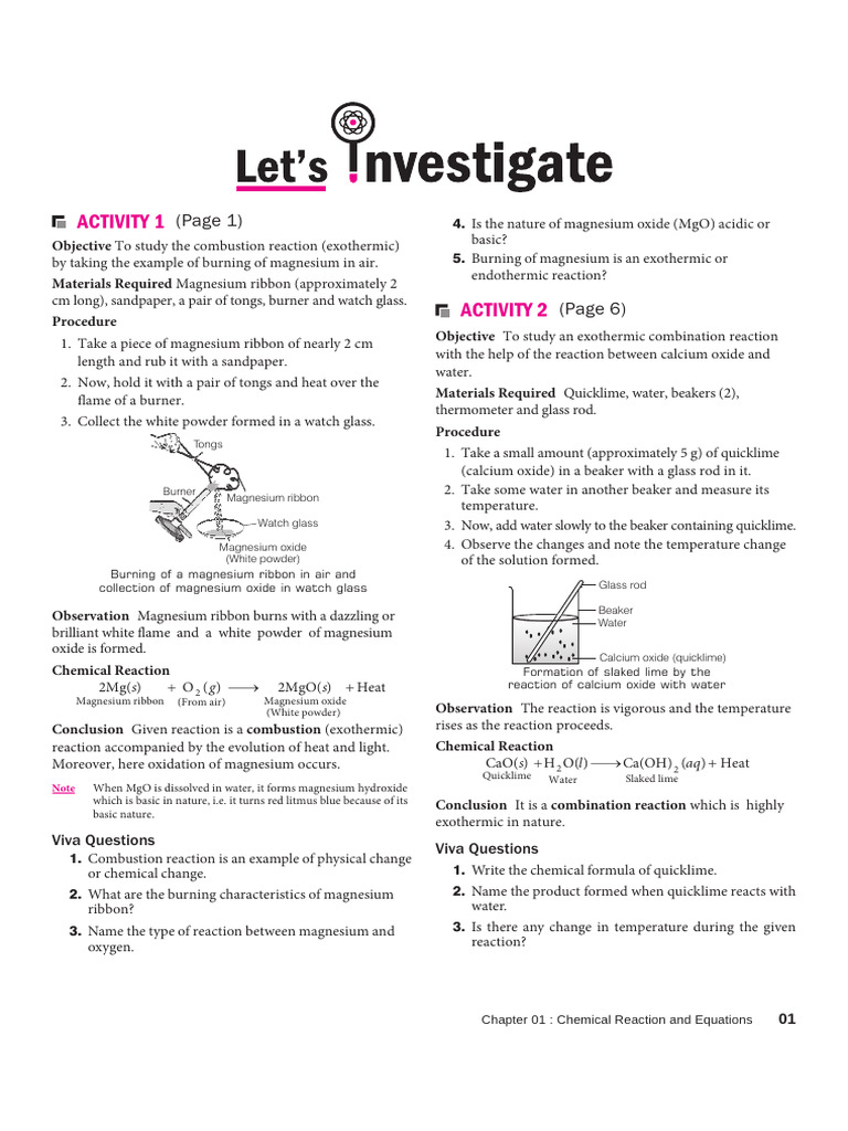 SCIENCE CLASS 10 ACTIVITY SOLUTIONS | PDF | Carbonate | Hydroxide