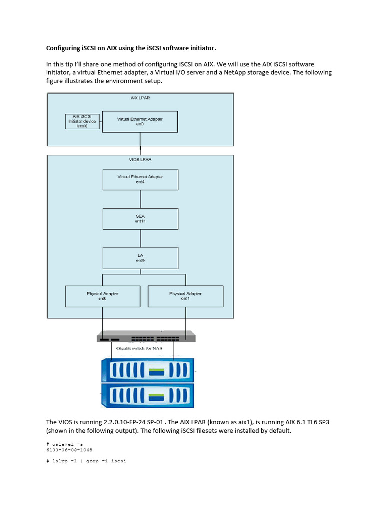 Configure ISCSI on AIX | PDF | Computer Data | Computer Networking