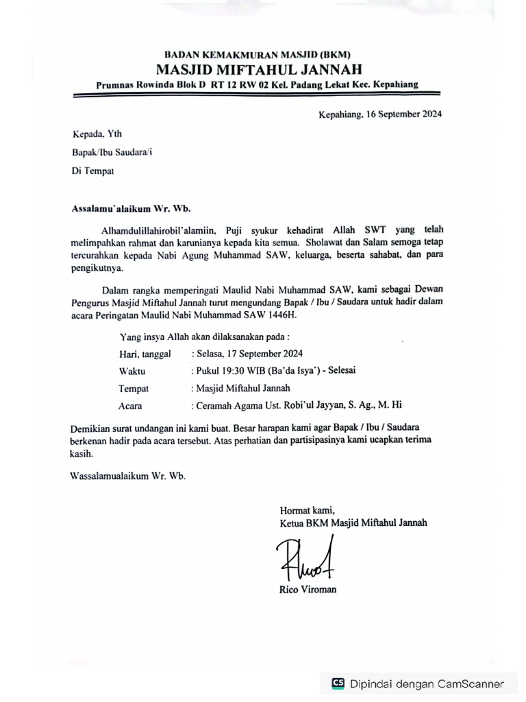 Undangan Maulid Nabi | PDF