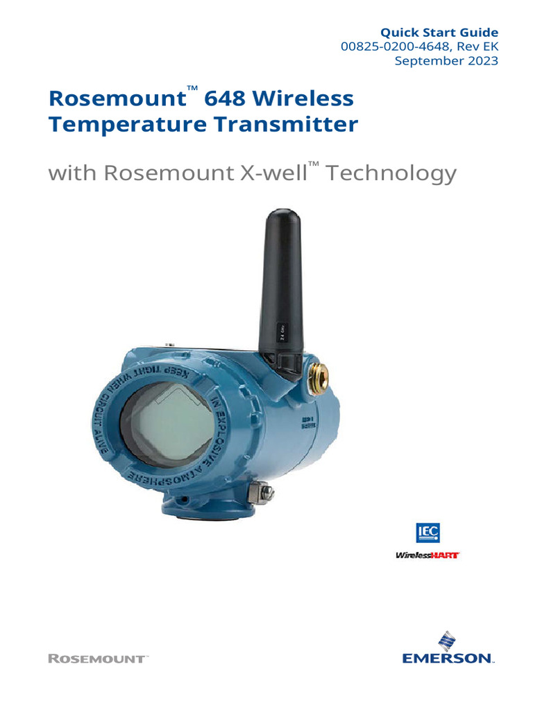 Wireless Temperature Transmitter (Quick Start Guide) | PDF | Wireless ...