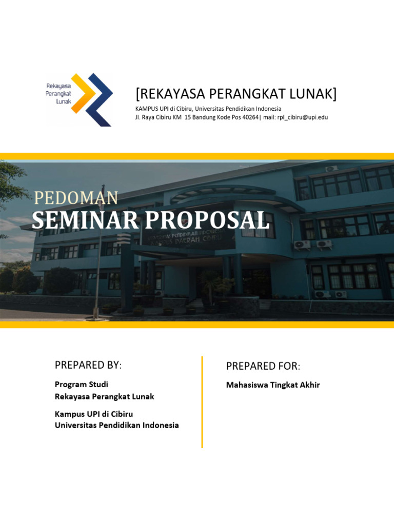 Pedoman Seminar Proposal RPL UPI | PDF