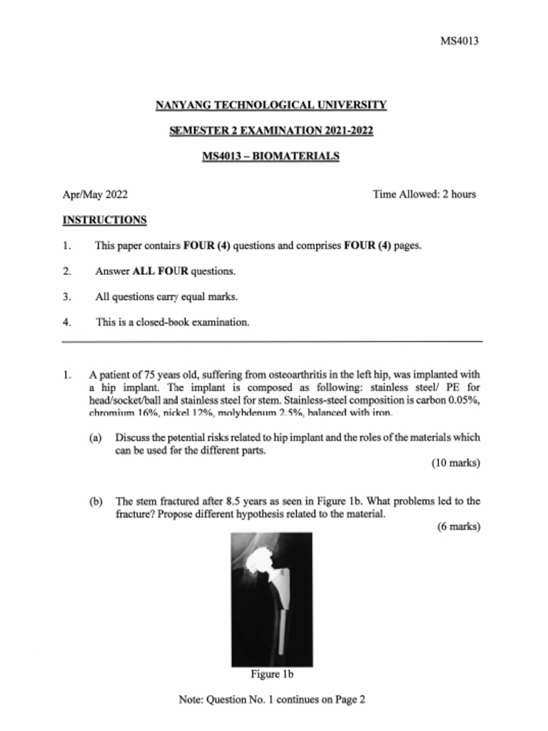 MS4013 2021-2022 Semester 2 | PDF