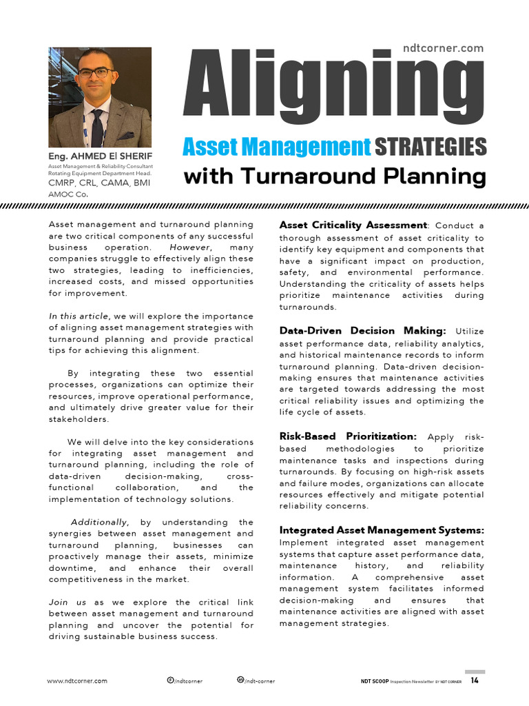 Aligning Asset Management STRATEGIES | PDF | Reliability Engineering ...