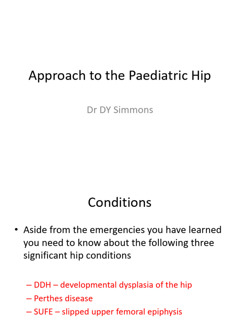 Paediatric Orthopaedics_ An aproach to the paediatric hip | PDF | Hip ...