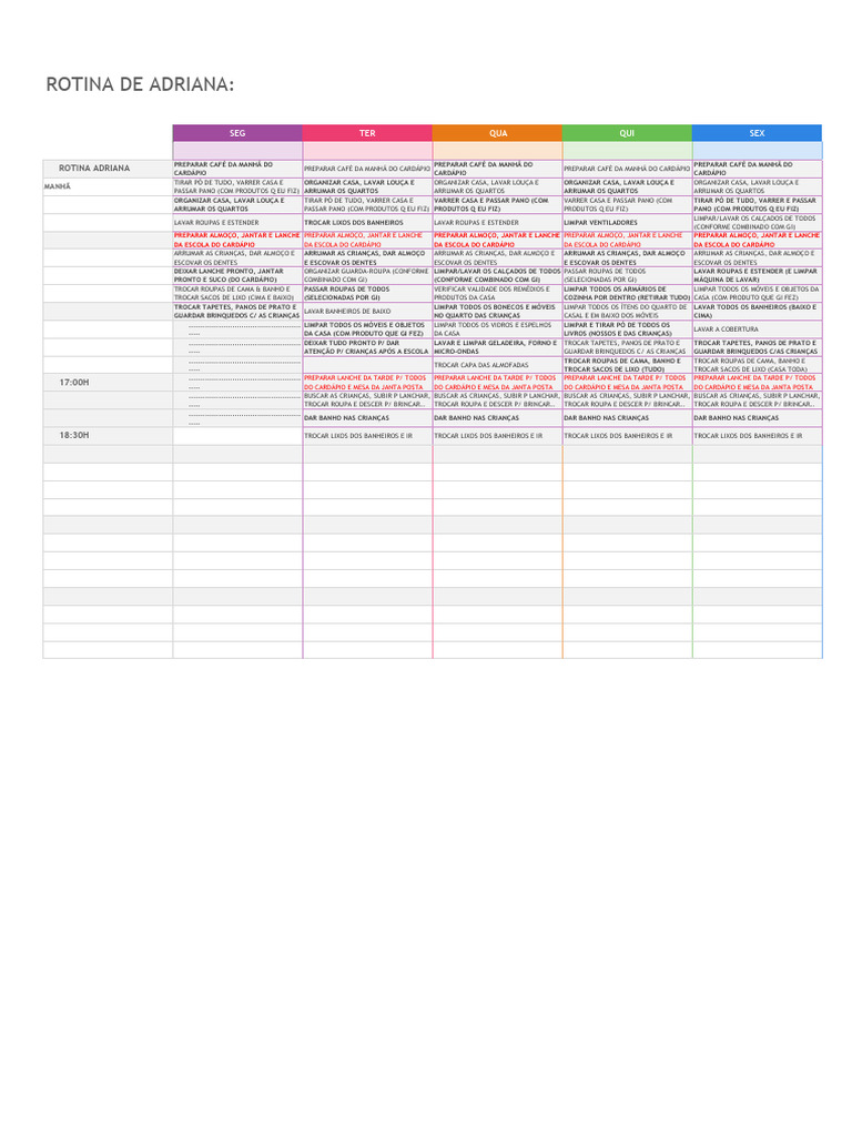 ROTINA ADRIANA 01 (1) | PDF