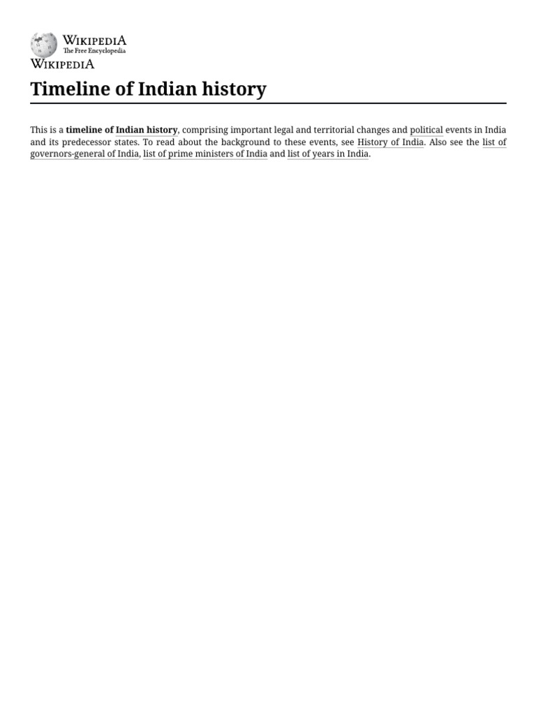 Indian History Timeline Overview | PDF | Ashoka