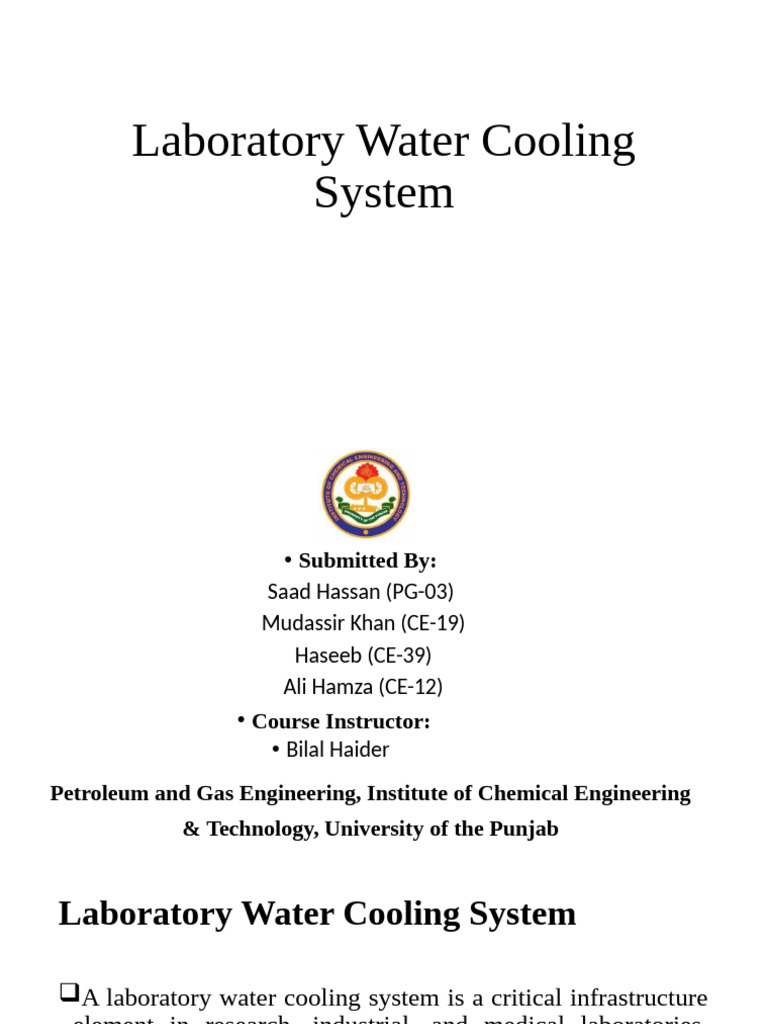 Laboratory Water Cooling System | PDF | Electromechanical Engineering ...