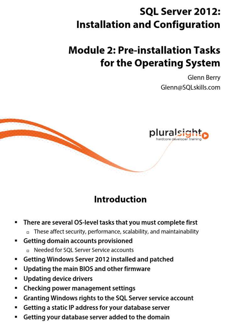 2-sqlserver-2012ic-m2-preinstall-os-slides | PDF | Bios | Microsoft Windows