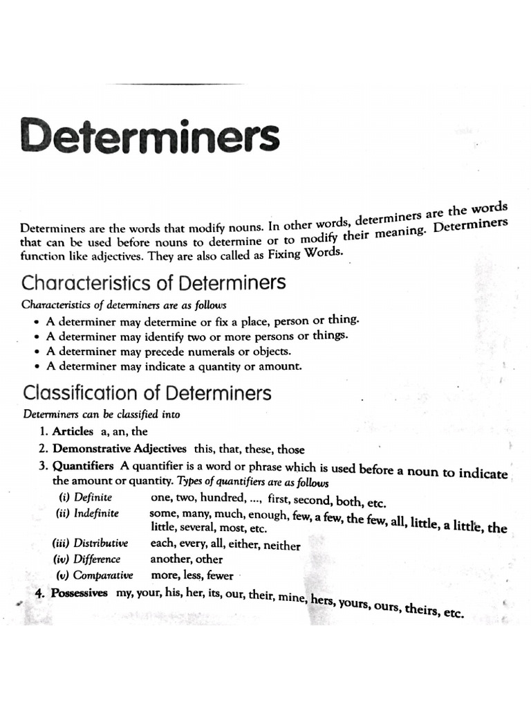 Determiners | PDF