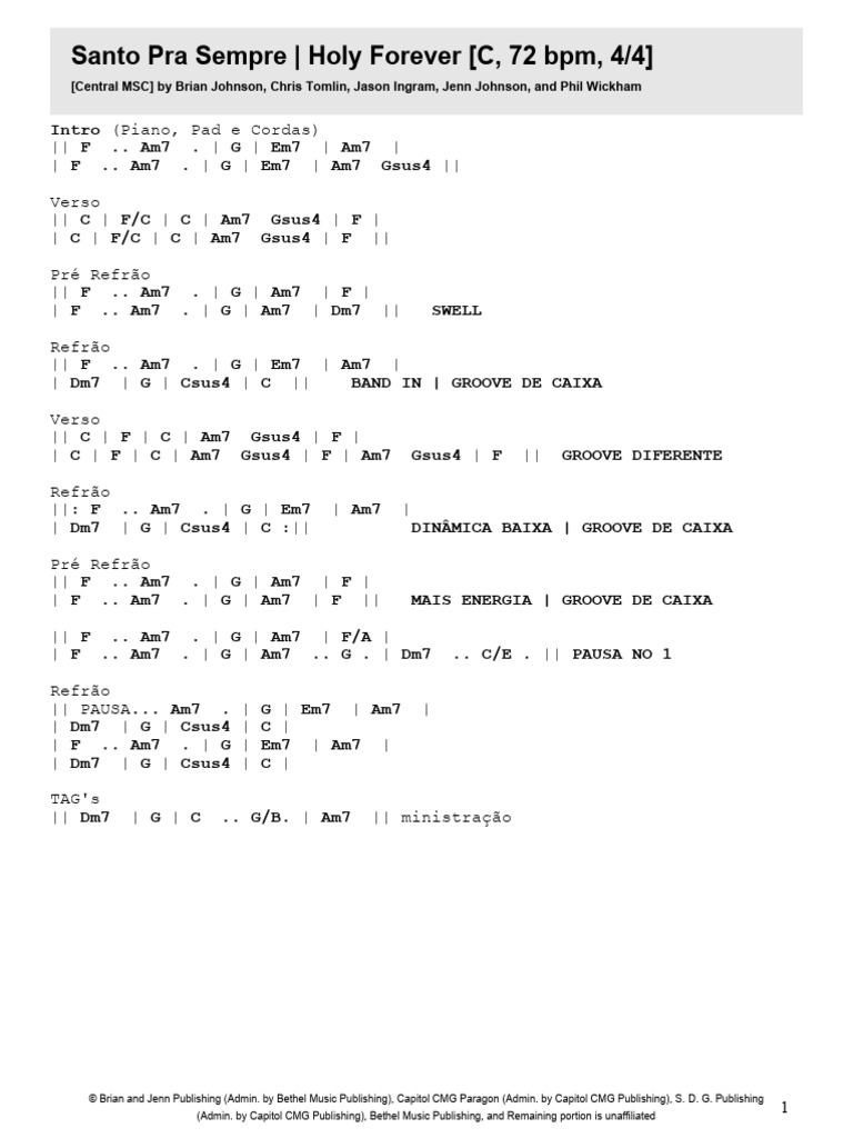 Santo Pra Sempre _ Holy Forever - C-2 | PDF