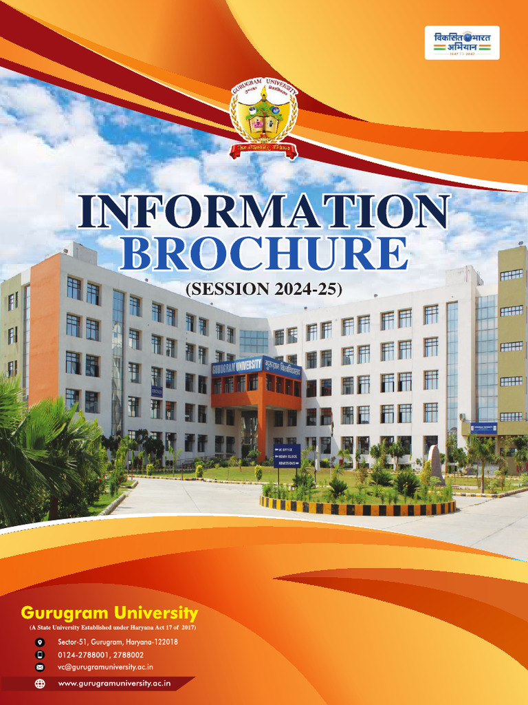 Gurugram University Information Brochure | PDF | Psychology | Economics