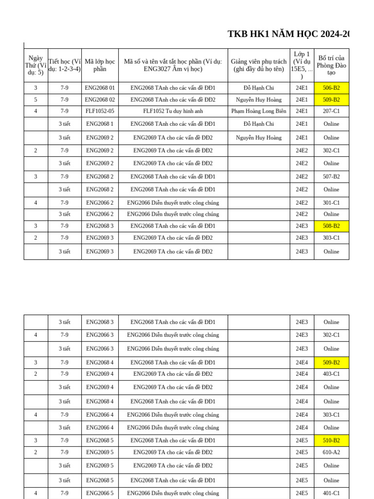 1.TKB-QH2024-HK1 (03.09.2024) | PDF