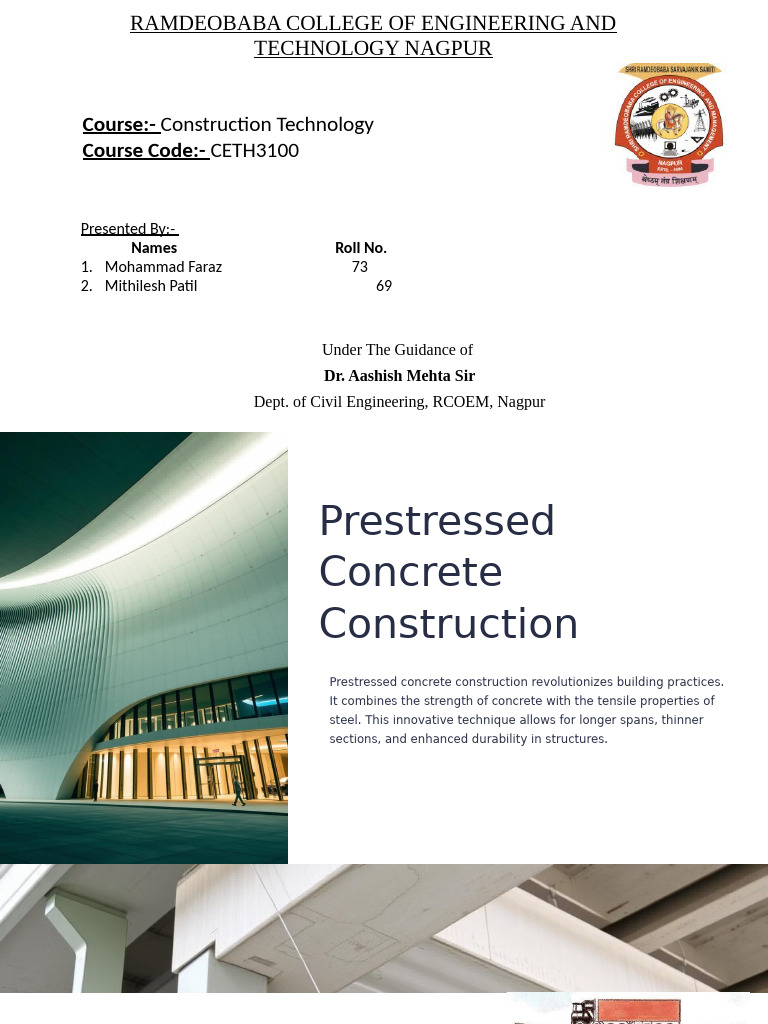 Prestressed Concrete Construction | PDF | Prestressed Concrete | Concrete