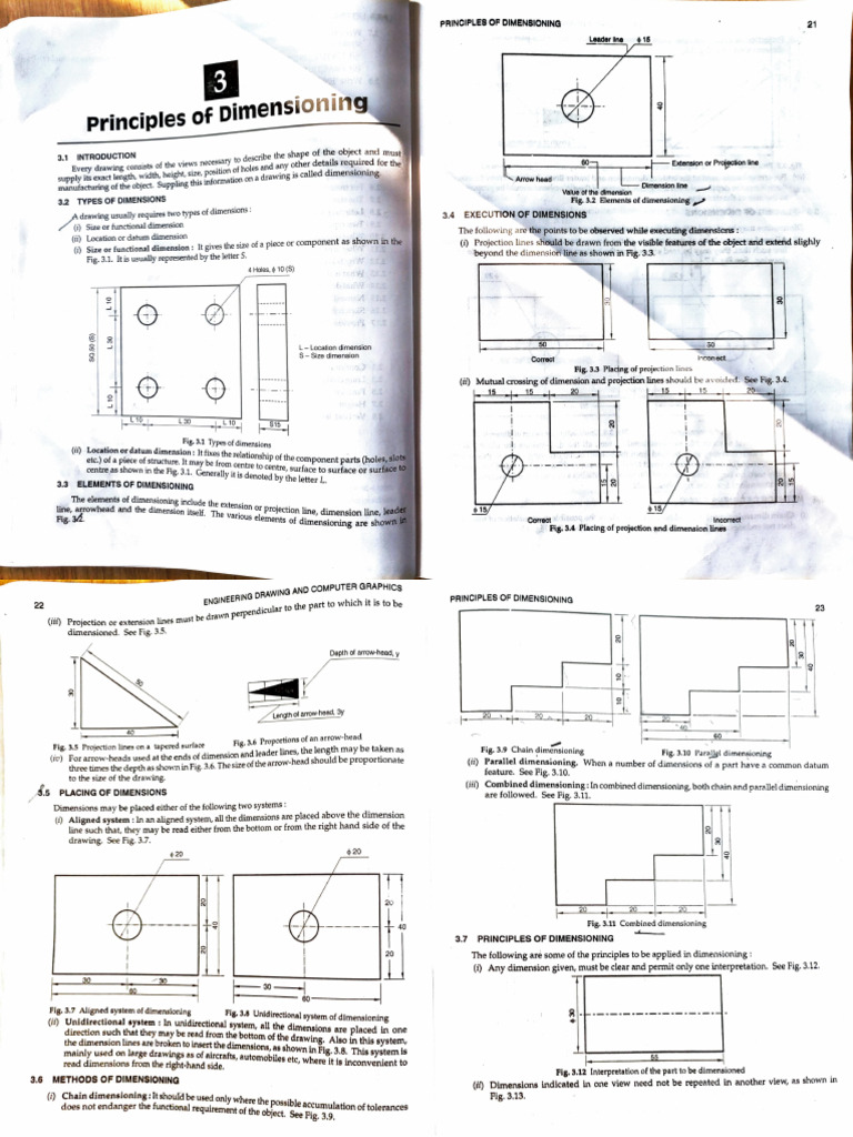Unit 1 Principles of Dimensioning | PDF