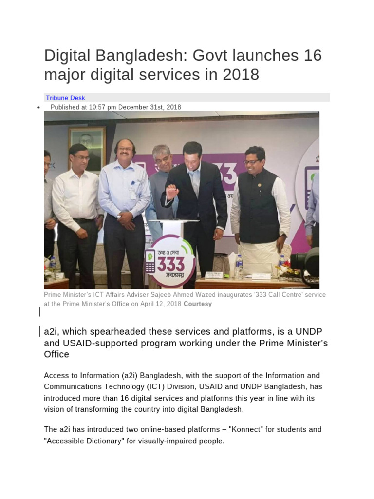 Technology in Bangladesh Everywhere & Everyday | PDF | Startup Company ...