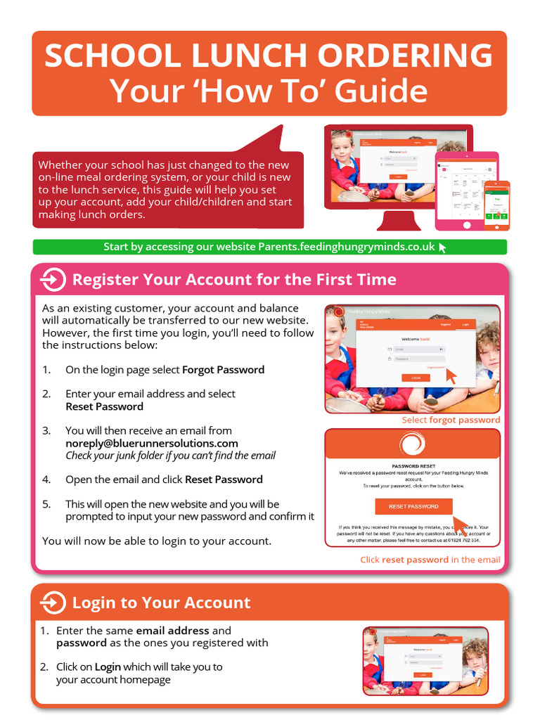 School Lunch Ordering - Your How To Guide | PDF | Payments | Password