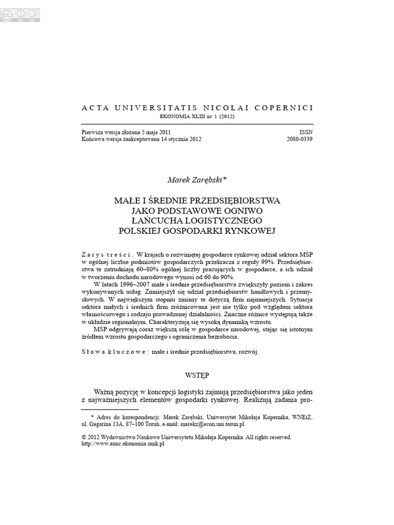 AUNC EKON.2012.003, Zarebski | PDF