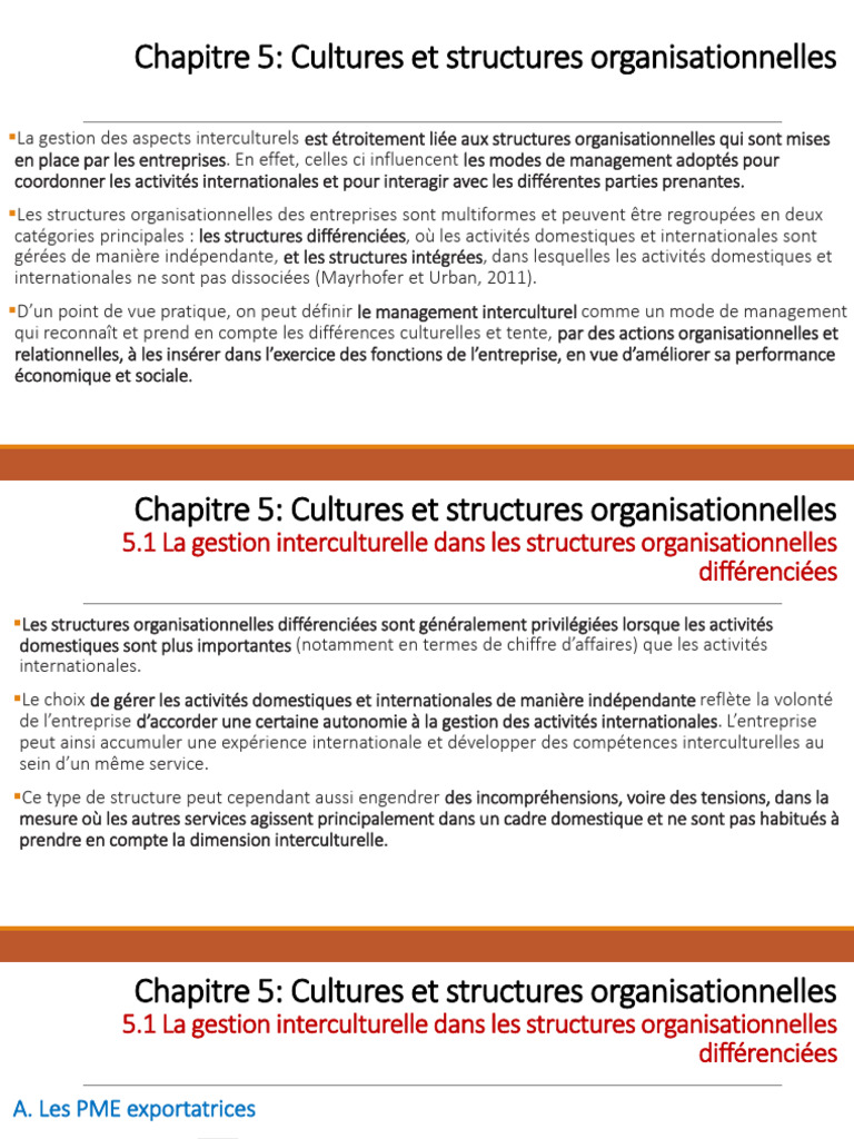 Gestion interculturelle et structures organisationnelles | PDF ...