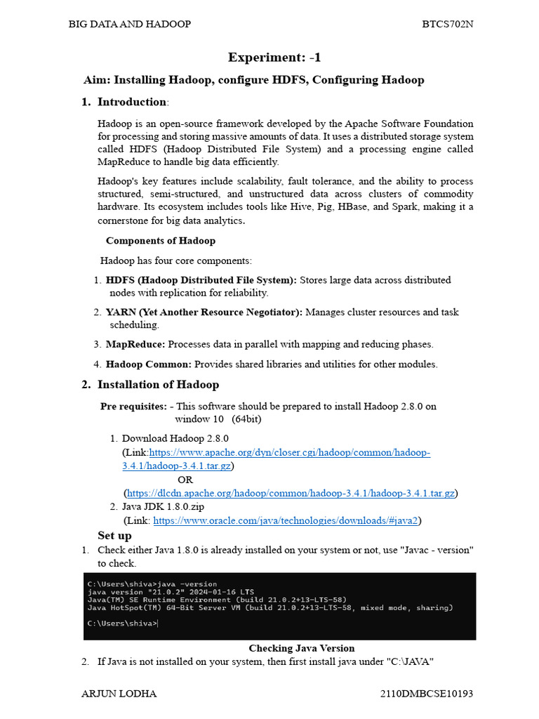 Unit 1 Bdhall | PDF | Apache Hadoop | Map Reduce