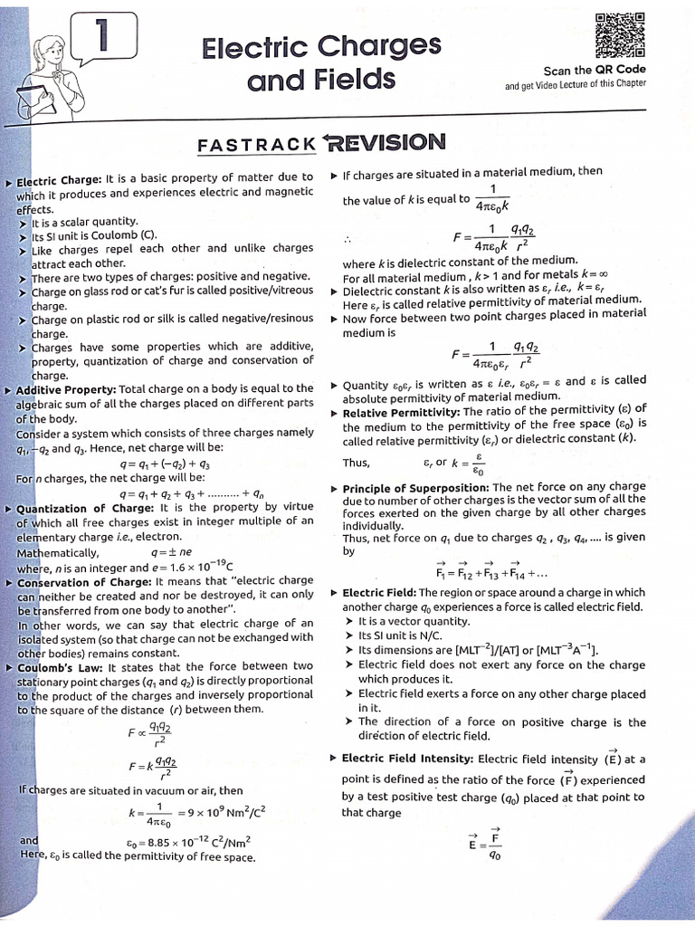 chapter -1 electric charge and field subject- physics | PDF