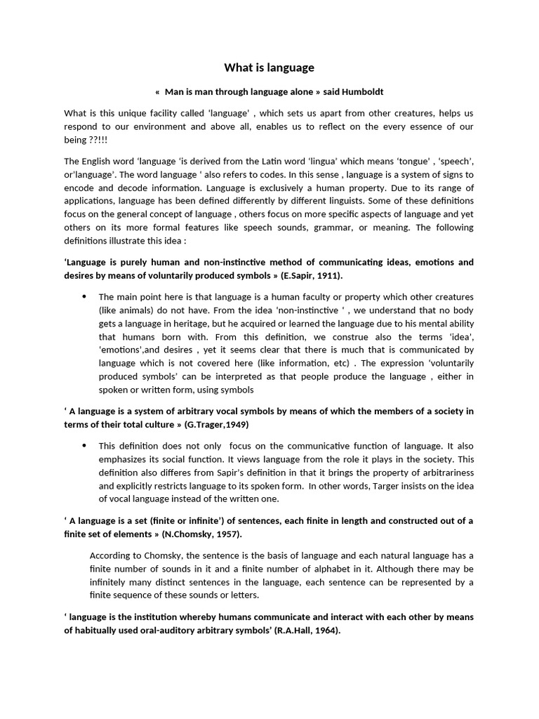 What is Language | PDF | Code | Information