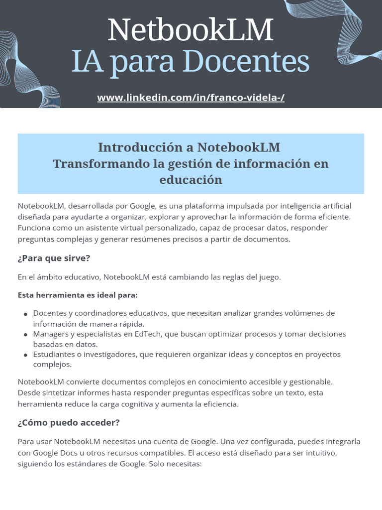 Introducción A NotebookLM | PDF | Inteligencia artificial | Inteligencia (IA) y semántica