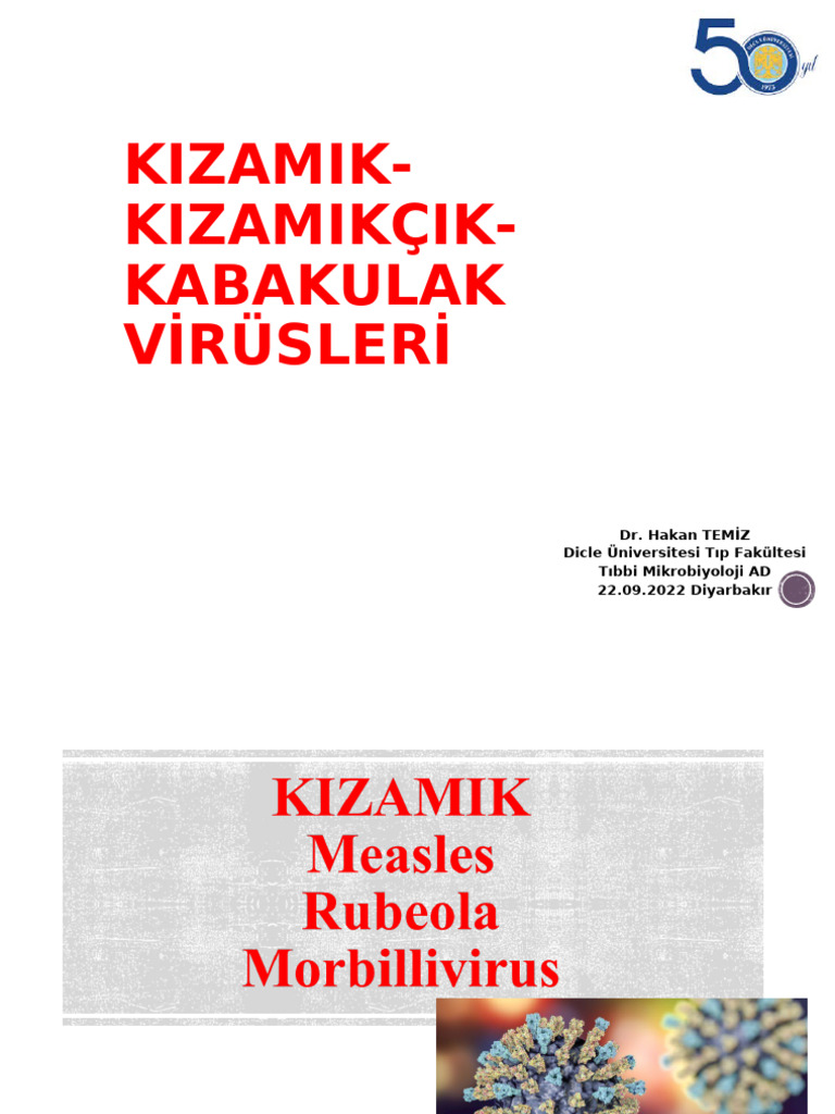 38-) - Kızamık - Kızamıkçık - Kabakulak 2023 | PDF