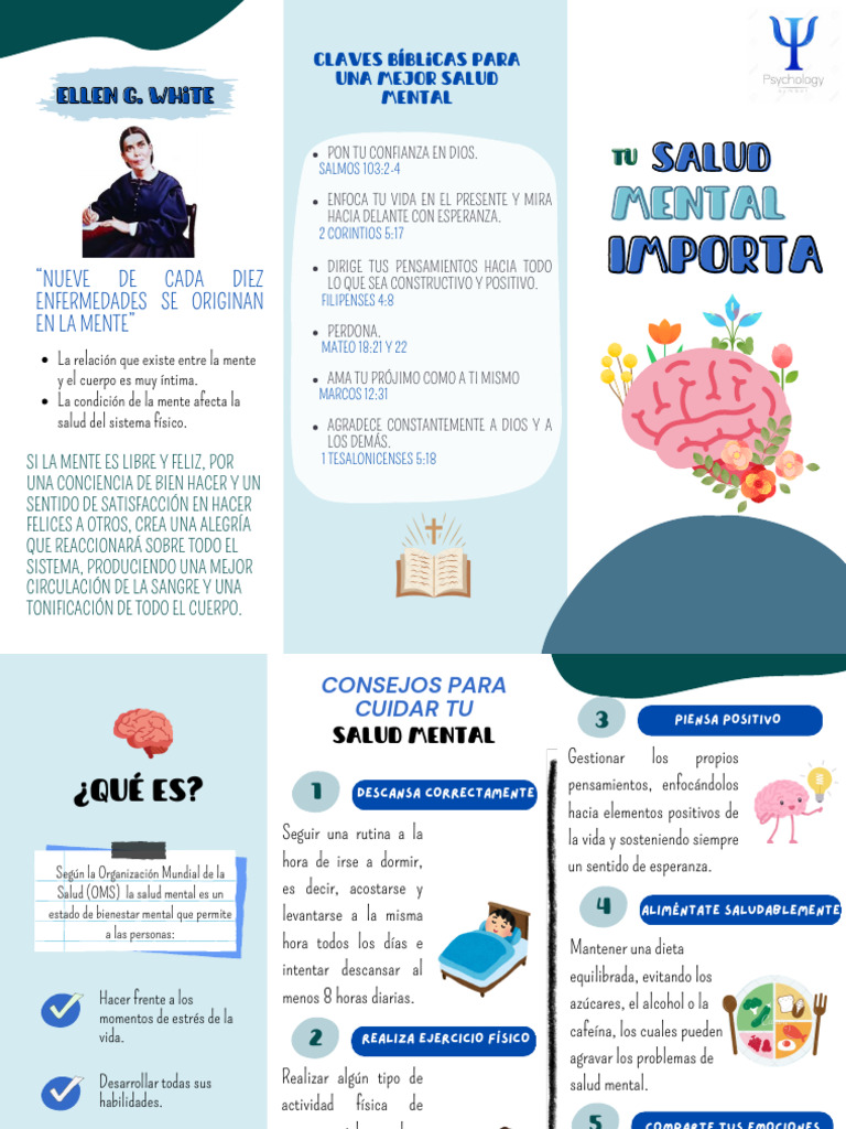Tríptico Salud Mental | PDF | Mente | Las emociones