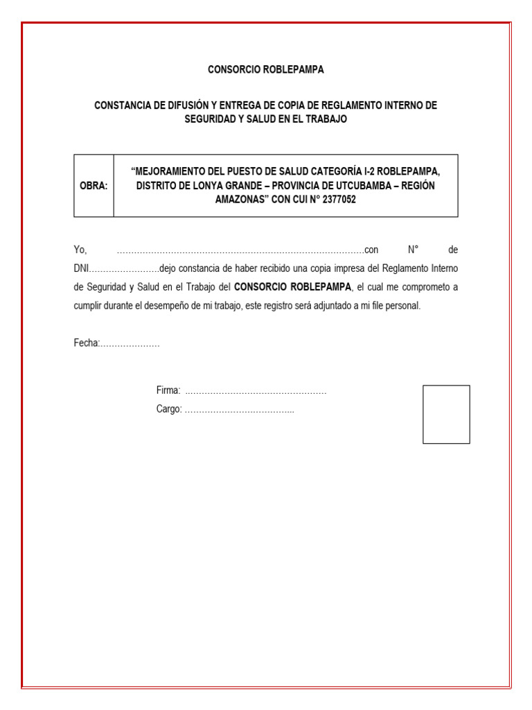 5.4 Constancia de Entrega Del RISST | PDF