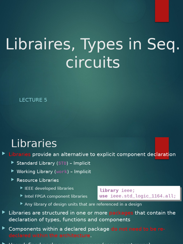 Lec5 - Counters Modified | PDF | Library (Computing) | Vhdl