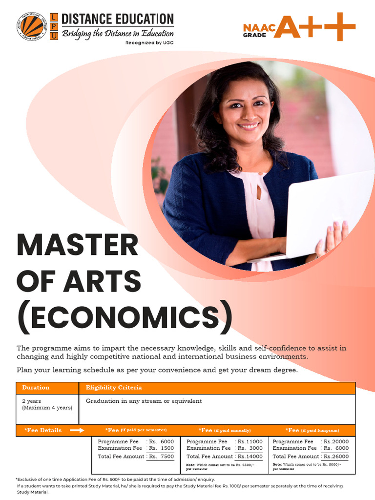 M A (Economics) | PDF | Distance Education | Higher Education
