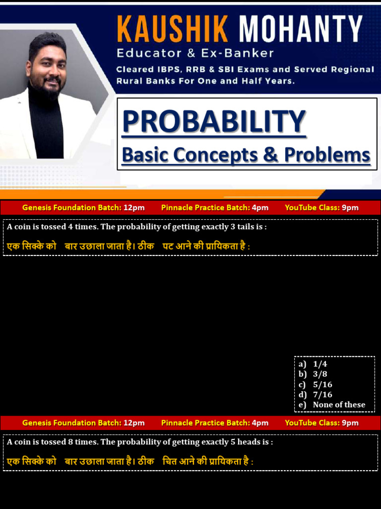 Probability: Basic Concepts & Problems | PDF