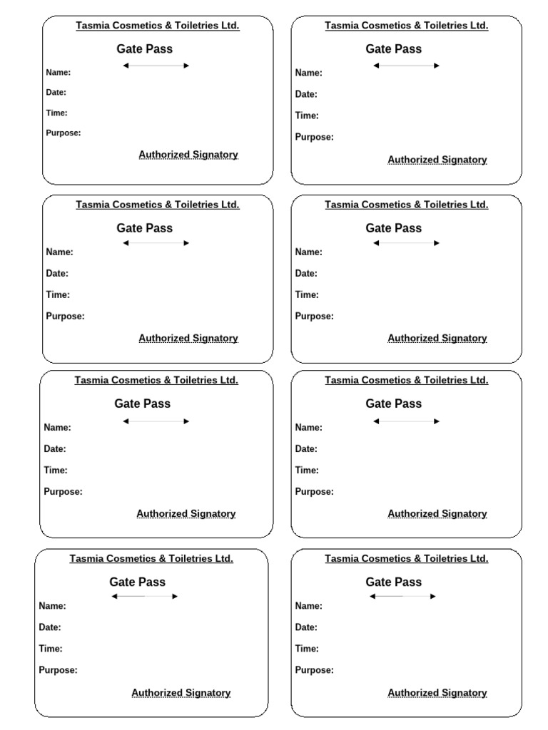 Gate Pass | PDF